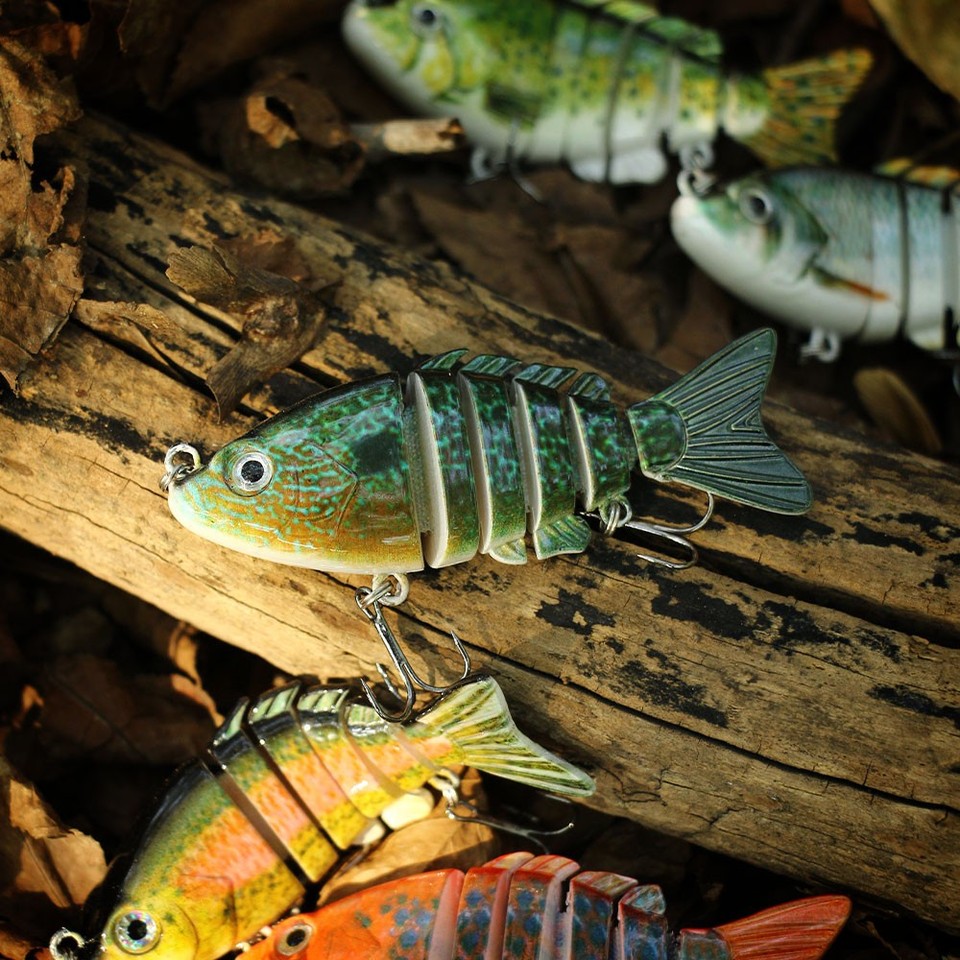 10pcs Jointed Fishing Lures Kit Plastic Artifficial Bait Hard Bait ...