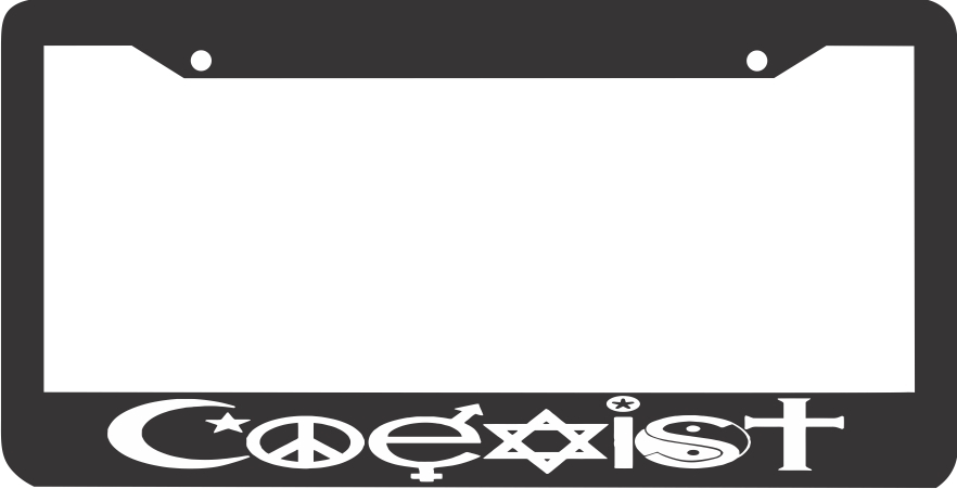 COEXIST License Plate Frame | eBay