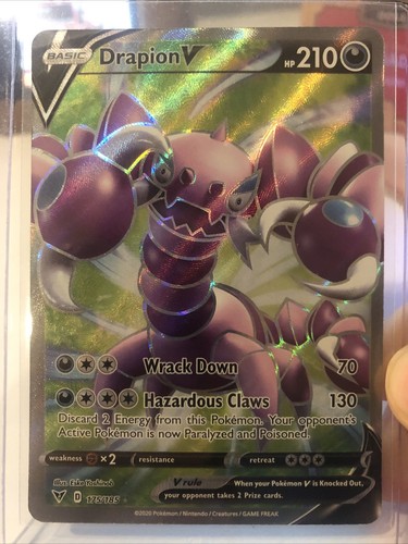 Pokémon TCG Drapion V Vivid Voltage 175/185 Holo Full Art Near Mint To ...