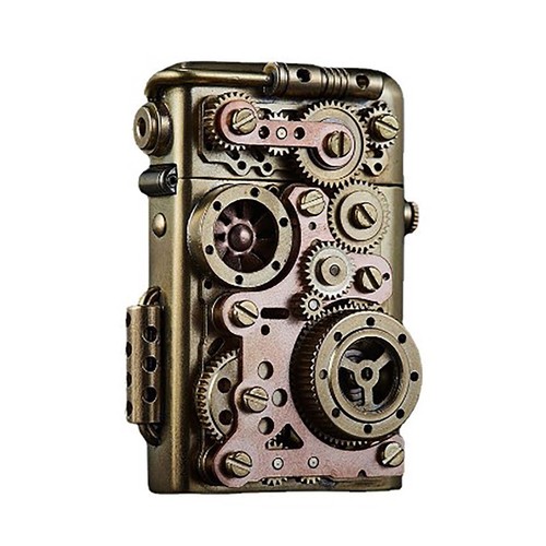 Mechanical Creative Pure Copper Steampunk Kerosene Cigarette Lighter ...