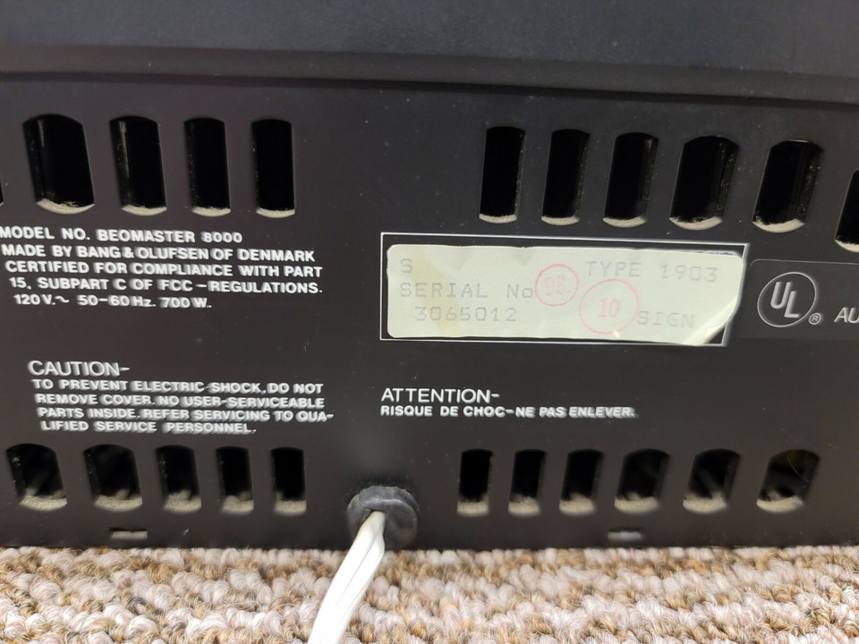 Bang & Olufsen B&O Beomaster 8000 Fm Am Tuner Receiver Denmark For ...