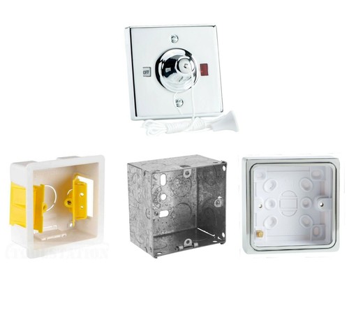 Chrome Effect Shower Pull Cord Ceiling Isolator Switch 45A | eBay UK