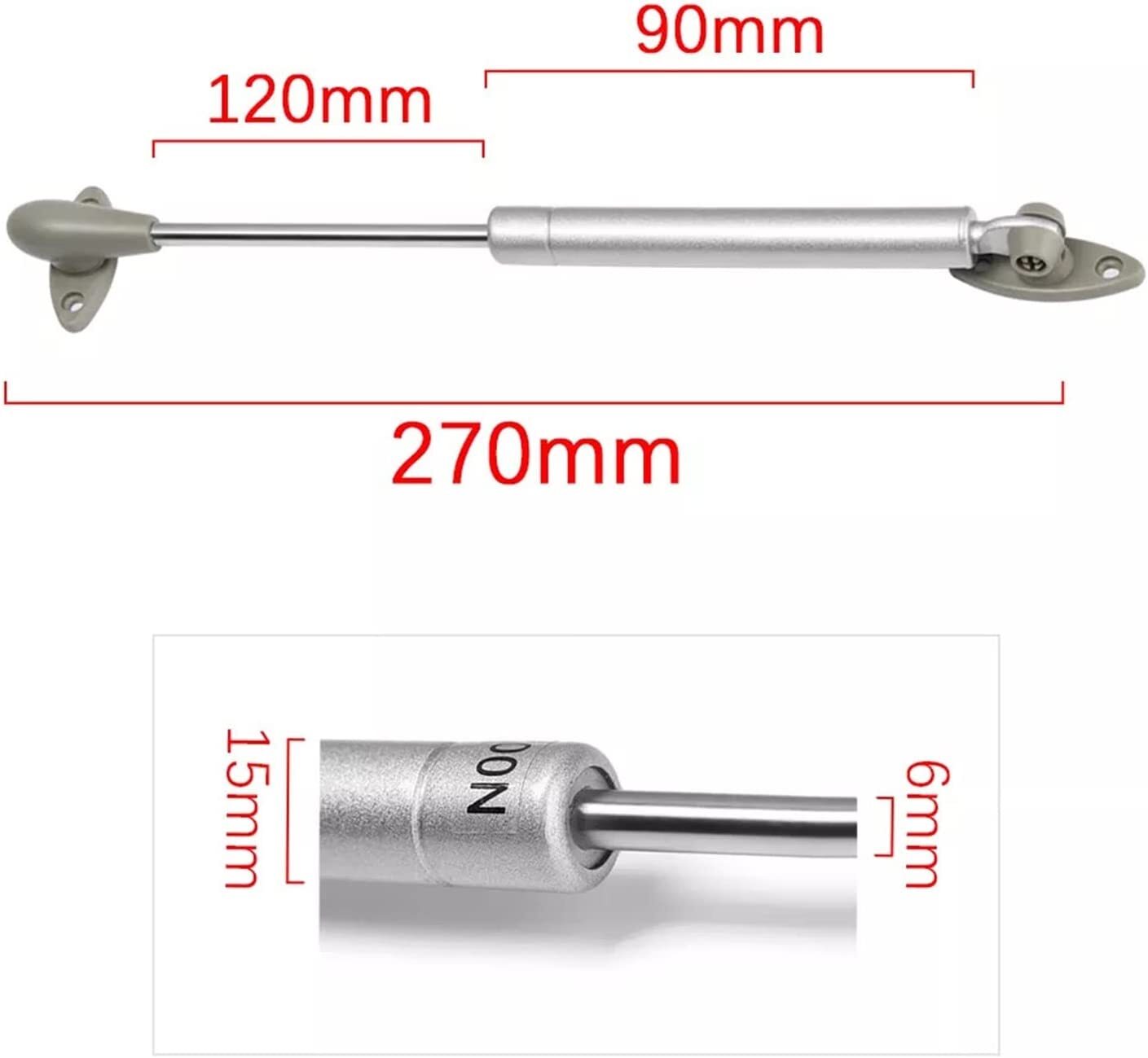 2Pcs Cabinet Door Hinge Lift Up Support Hydraulic Gas Spring Lid Flap ...