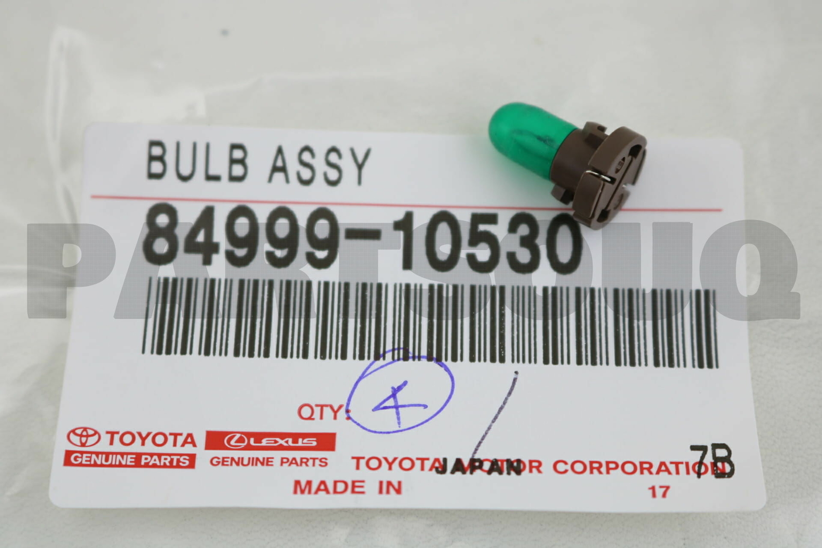 8499910530 Genuine Toyota BLUB, CENTER CLUSTER MODULE SWITCH 84999 ...