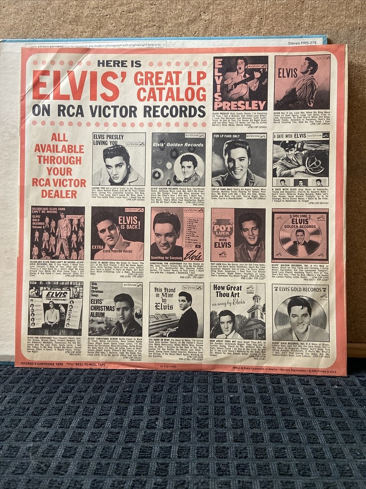 ELVIS PRESLEY / ELVIS Singing Flaming Star LP RCA VICTOR PRS 279 STEREO ...