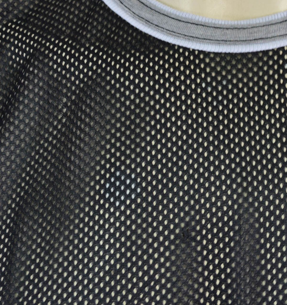 Men’s Sleeveless Mesh Airtex Vest Gym Top Summer Tipping Trim M L XL ...