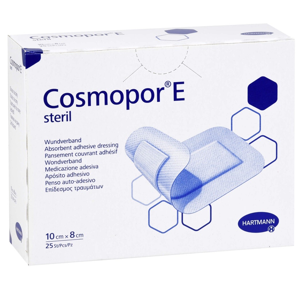 Cosmopor E Absorbent Adhesive Dressings 10cm x 8cm Sterile Cuts Wounds ...