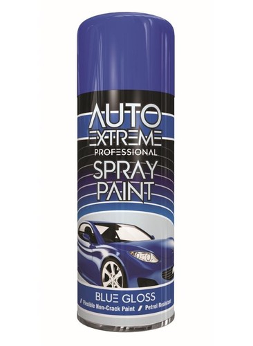 AUTO EXTREME BLUE GLOSS SPRAY PAINT AEROSOL 400ML PRIMER METAL WOOD ...