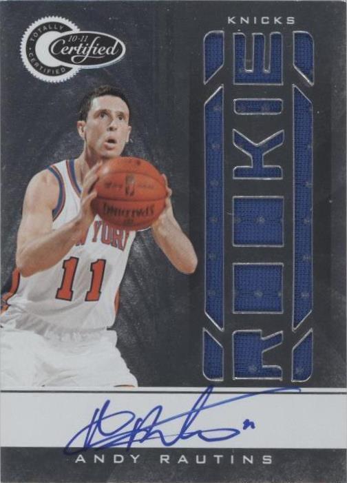 2010-11 Totally Certified - Rookie Andy Rautins #185 /599 (AU, MEM, RC ...