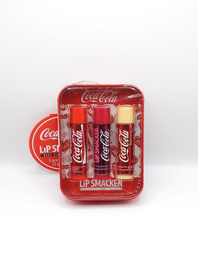 Lip Smacker Coca-Cola 3PC Lip Balm Tin Classic Coke, Cherry Coke ...