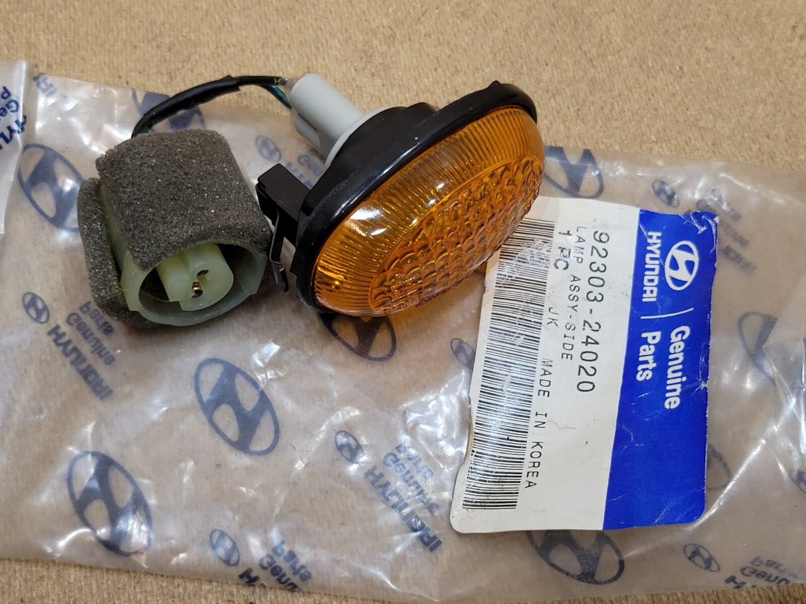 Genuine Hyundai Pony Elantra Front Wing Indicator Repeater Unit 92303 ...