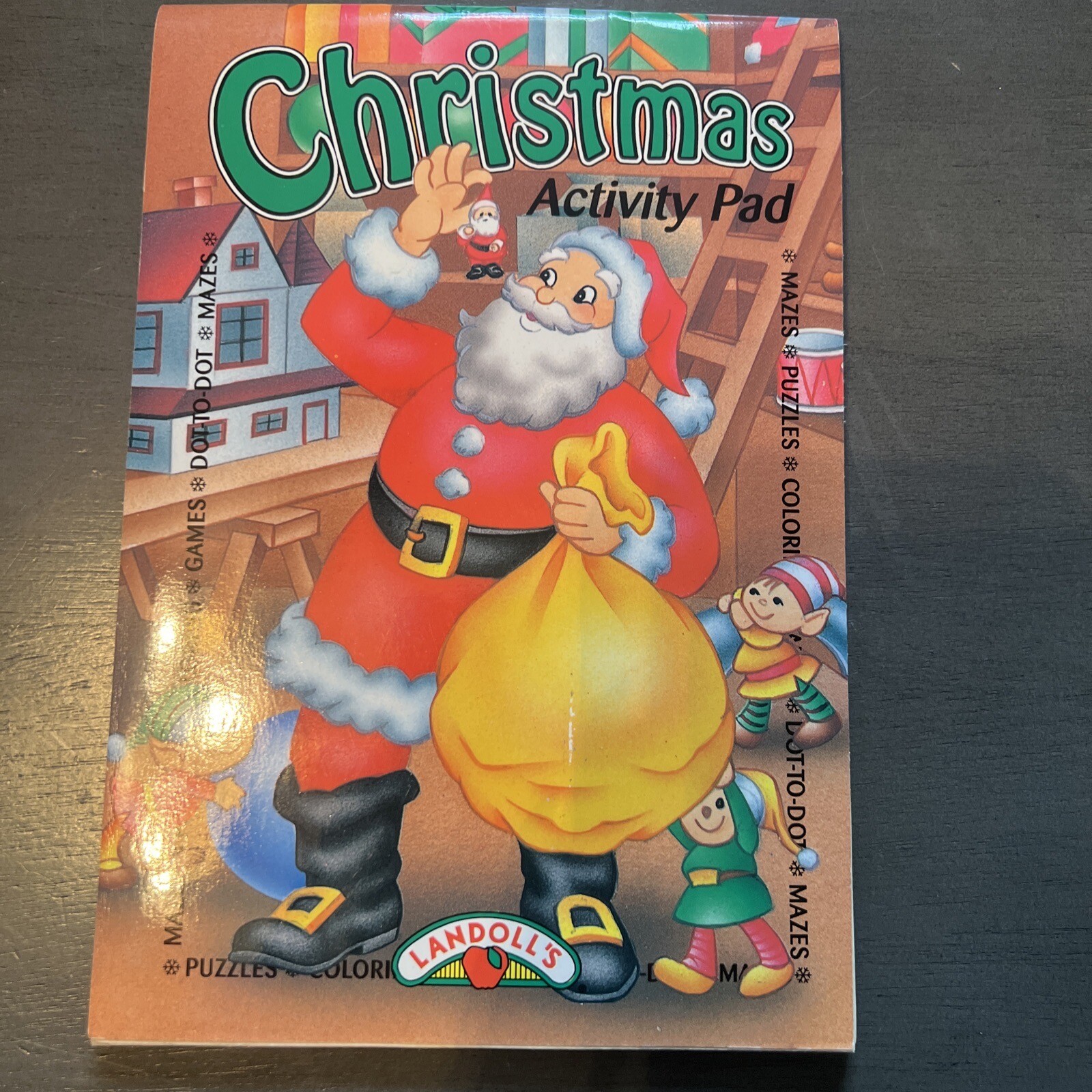 Vintage 1995 Christmas Activity Pad - Santa's Shop UNUSED Landolls | eBay