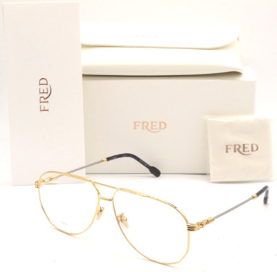 NEW FRED FG 50033U 030 GOLD WITH SILVER CABLE TEMPLES AUTHENTIC ...