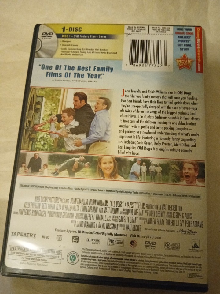 Old Dogs (DVD, 2009) Disney Movie 786936773477| eBay