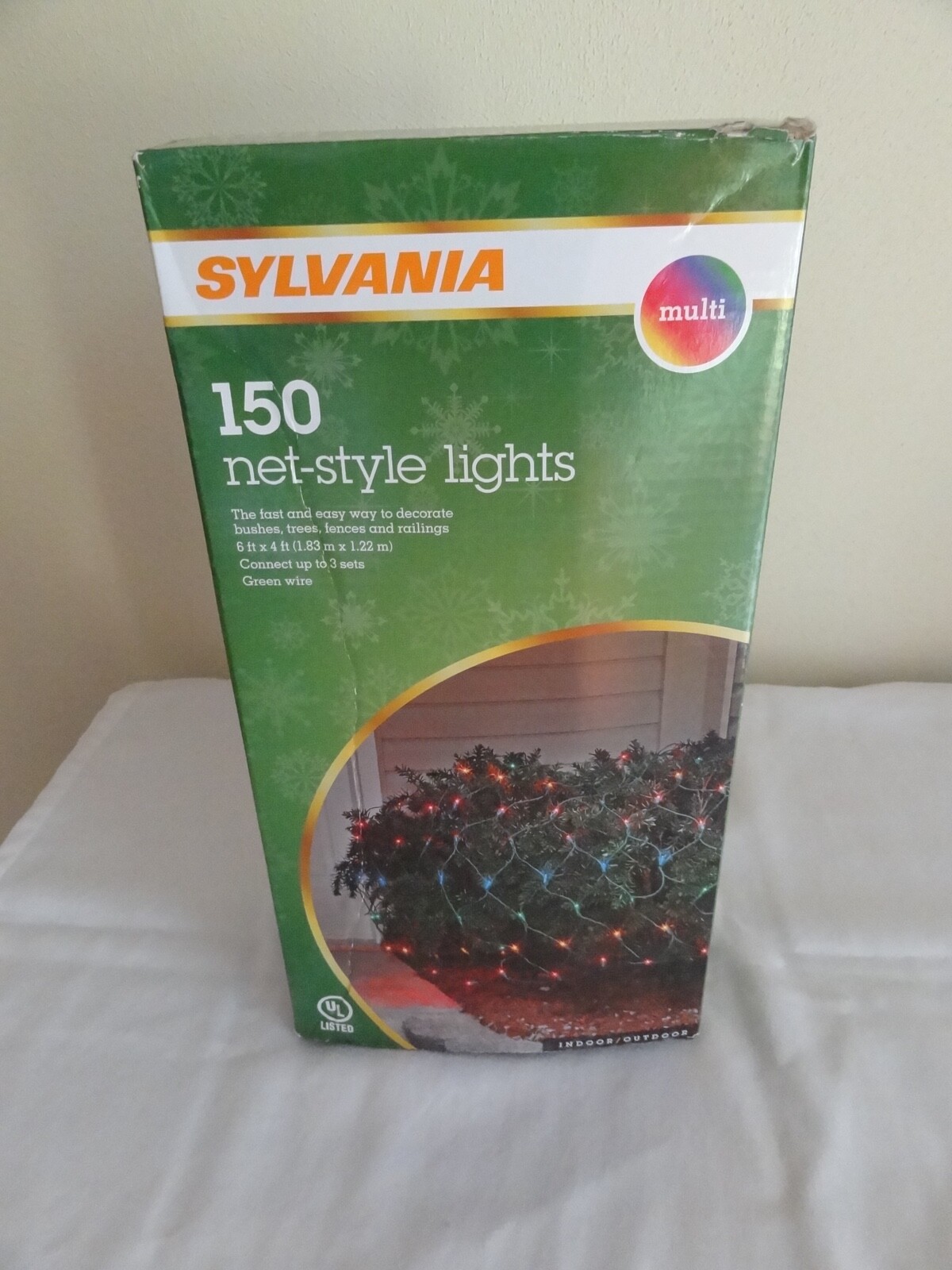 SYLVANIA MULTI COLOR 150 NET STYLE LIGHTS 6 FT X 4 FT TESTED WORKS | eBay