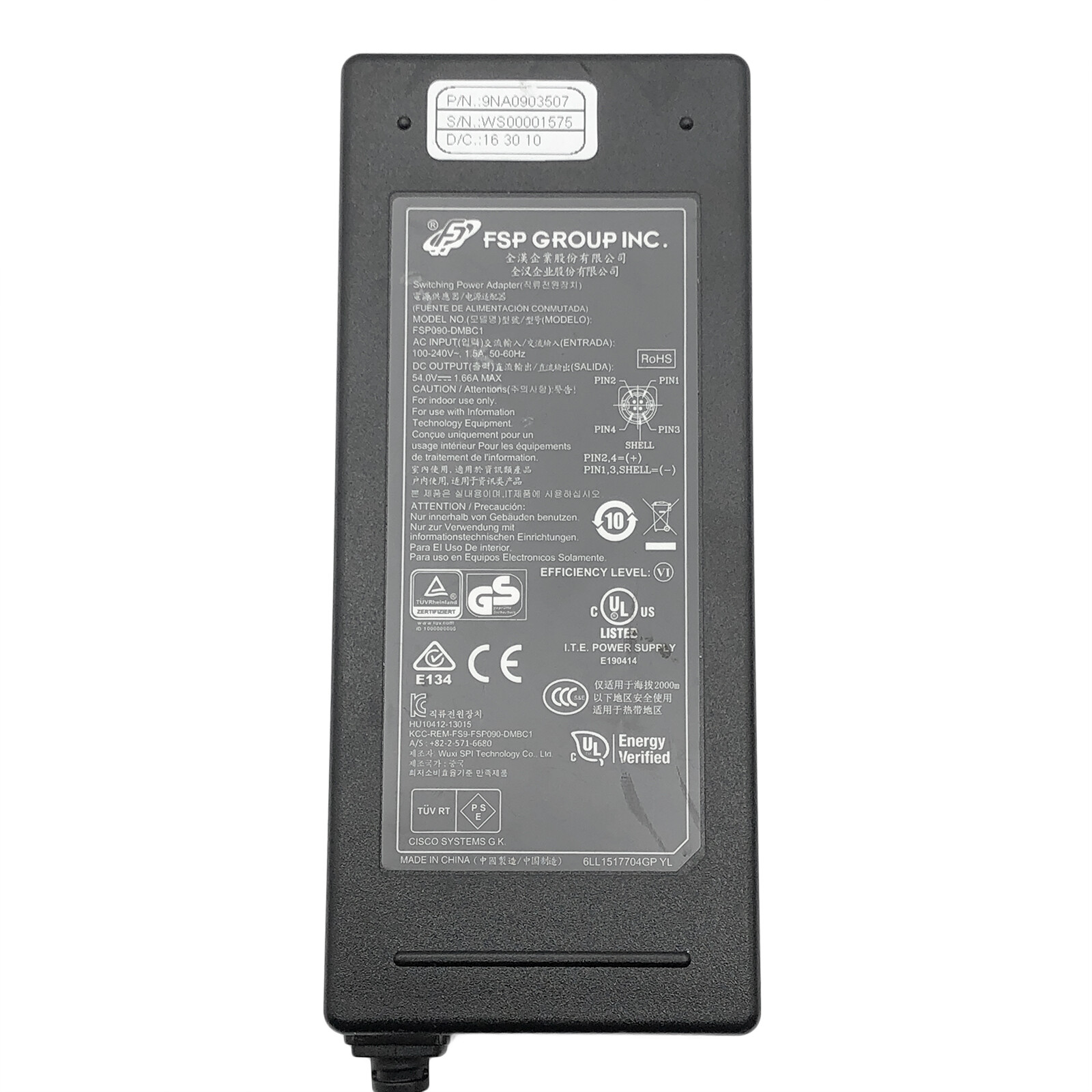 Genuine FSP FSP090-DMBC1 AC/DC Switching Power Adapter 54V 1.66A 90W ...