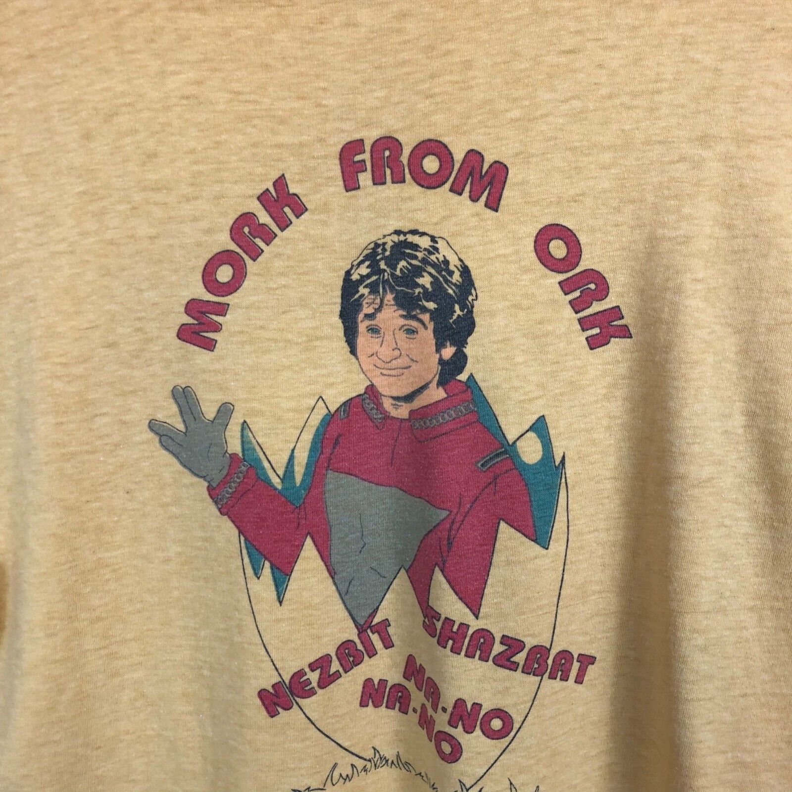 Vintage 1978 MORK & MINDY Short Sleeve Shirt Crew Nec… - Gem