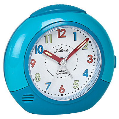 Atlanta Children's Alarm Clock With Silent Movement Blue 1708/5 | eBay