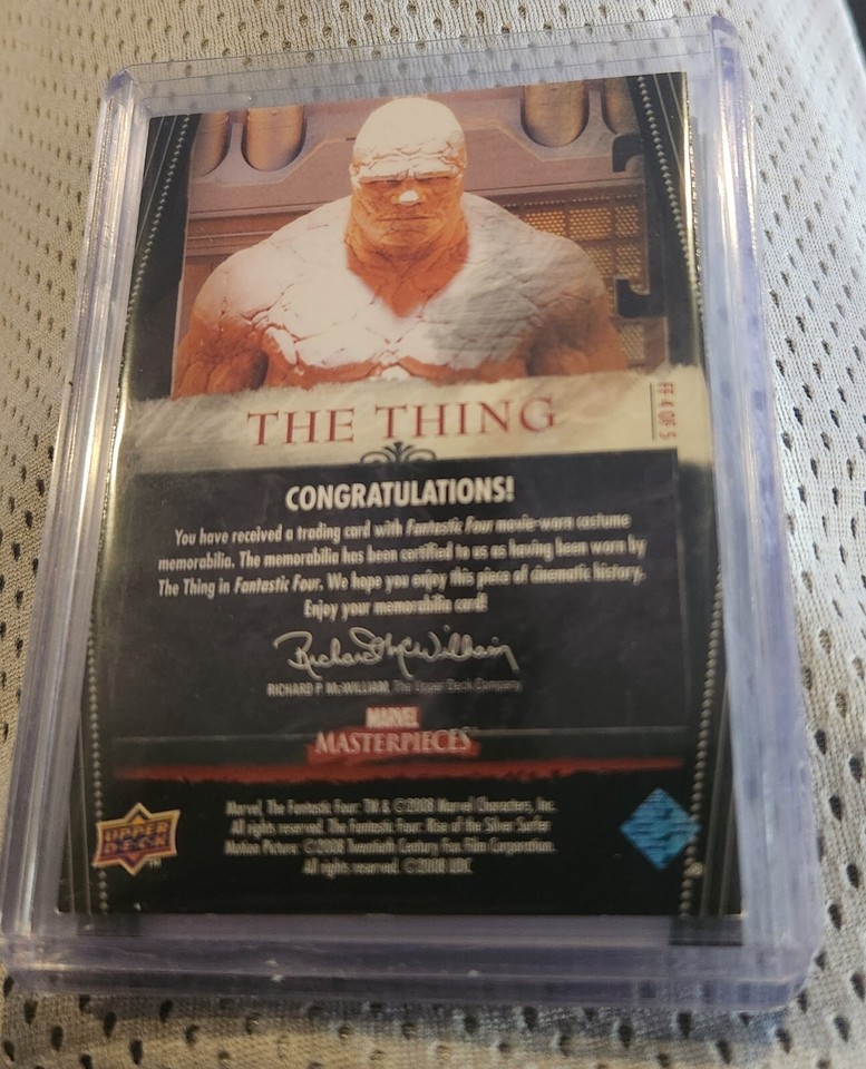THE THING 2008 Marvel Masterpieces Series 2 FF4 Michael Chiklis Movie ...