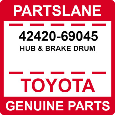 42420-69045 Toyota OEM Genuine HUB & BRAKE DRUM | eBay