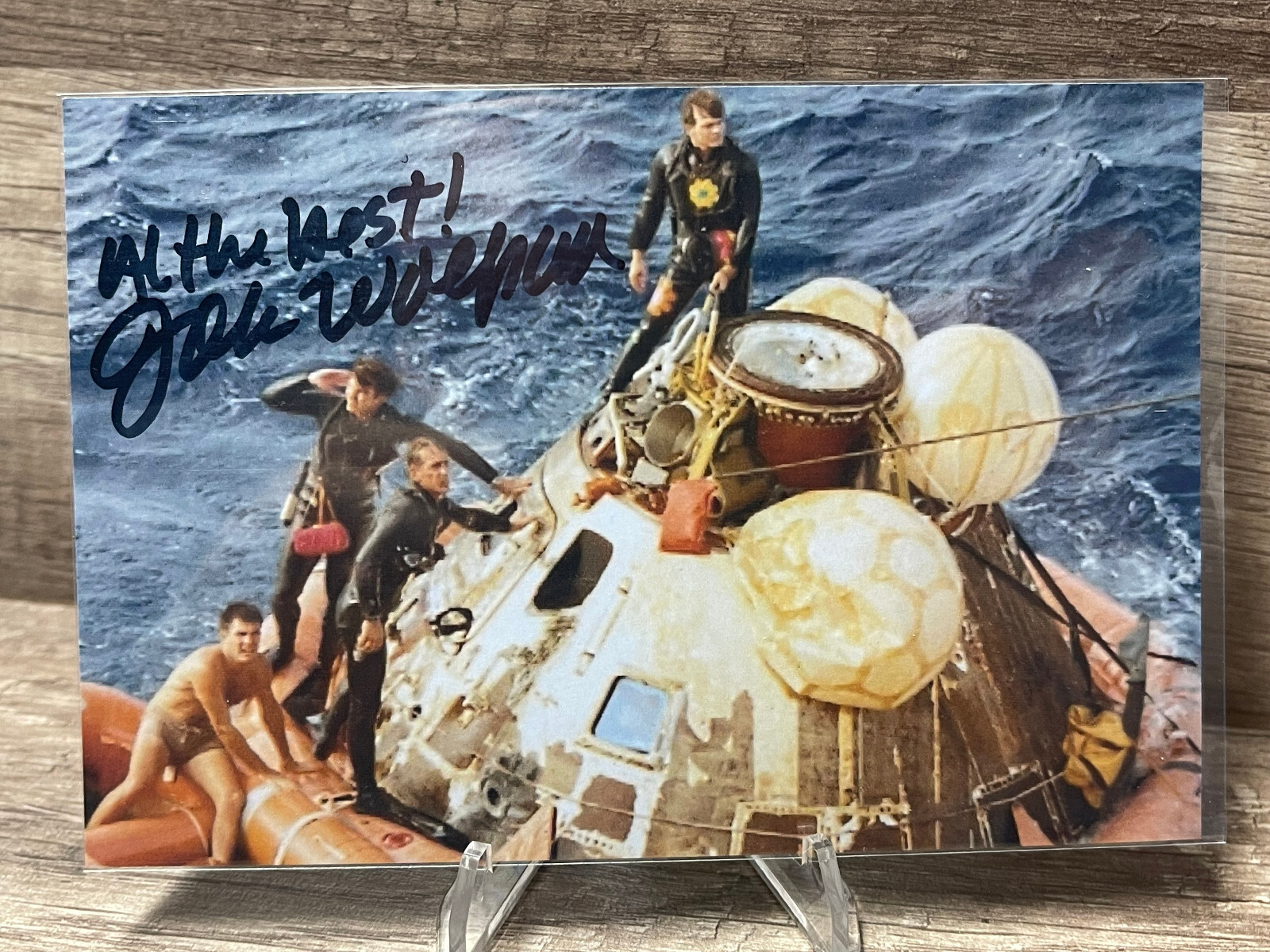 John Wolfram Apollo 11 Navy Seal Frogman Hand Signed 4x6 Photo TC46-735 ...
