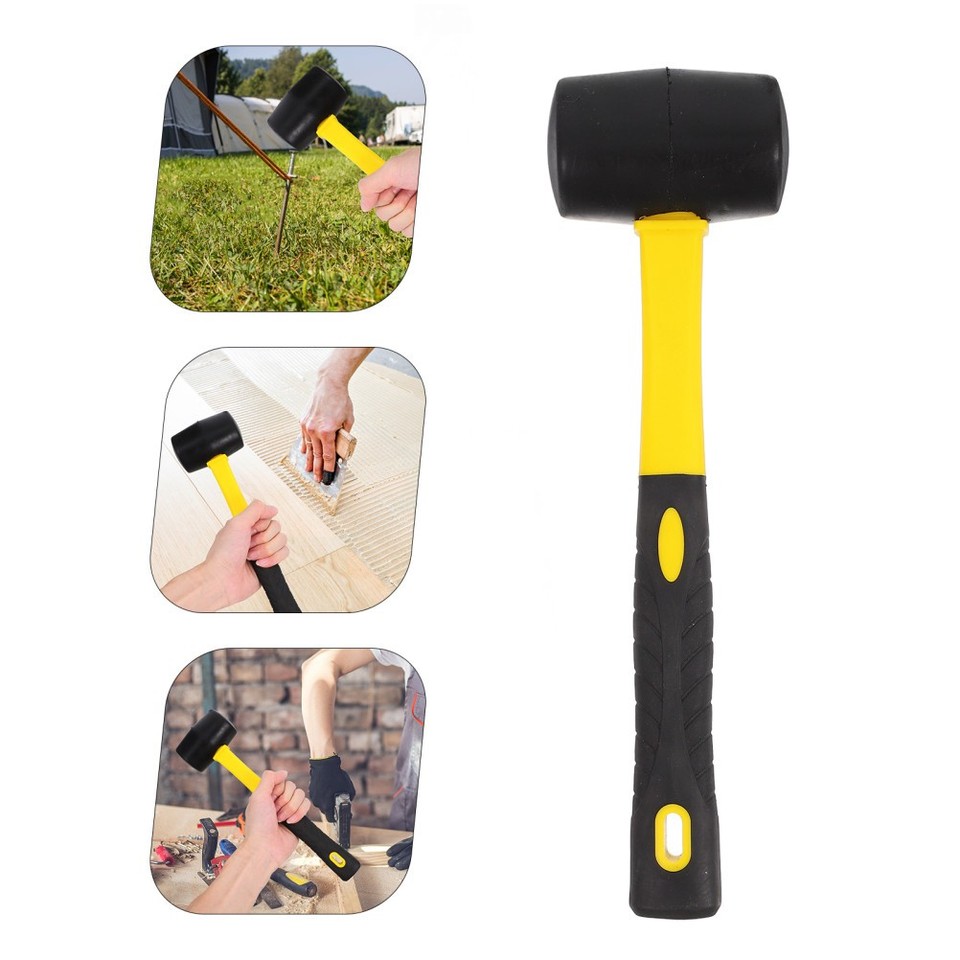 Rubber Mallet Hammer Rubber Mallet Double Sided Hammer Heads Functional ...