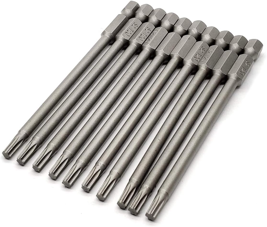 Juego 10Pzs Punta Torx T20 4in Hexagonal 1/4 Acero Magnetico Kit ...
