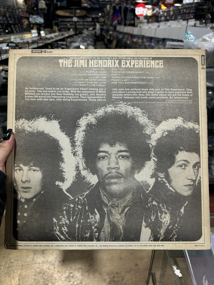 Jimi Hendrix Are You Experienced" LP-Mono Reprise R 6261 white label ...