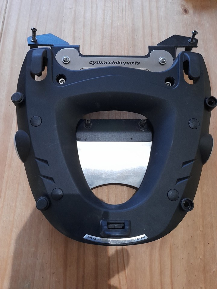 Givi Monokey top box mounting plate with Cymark extension plate for BMW ...