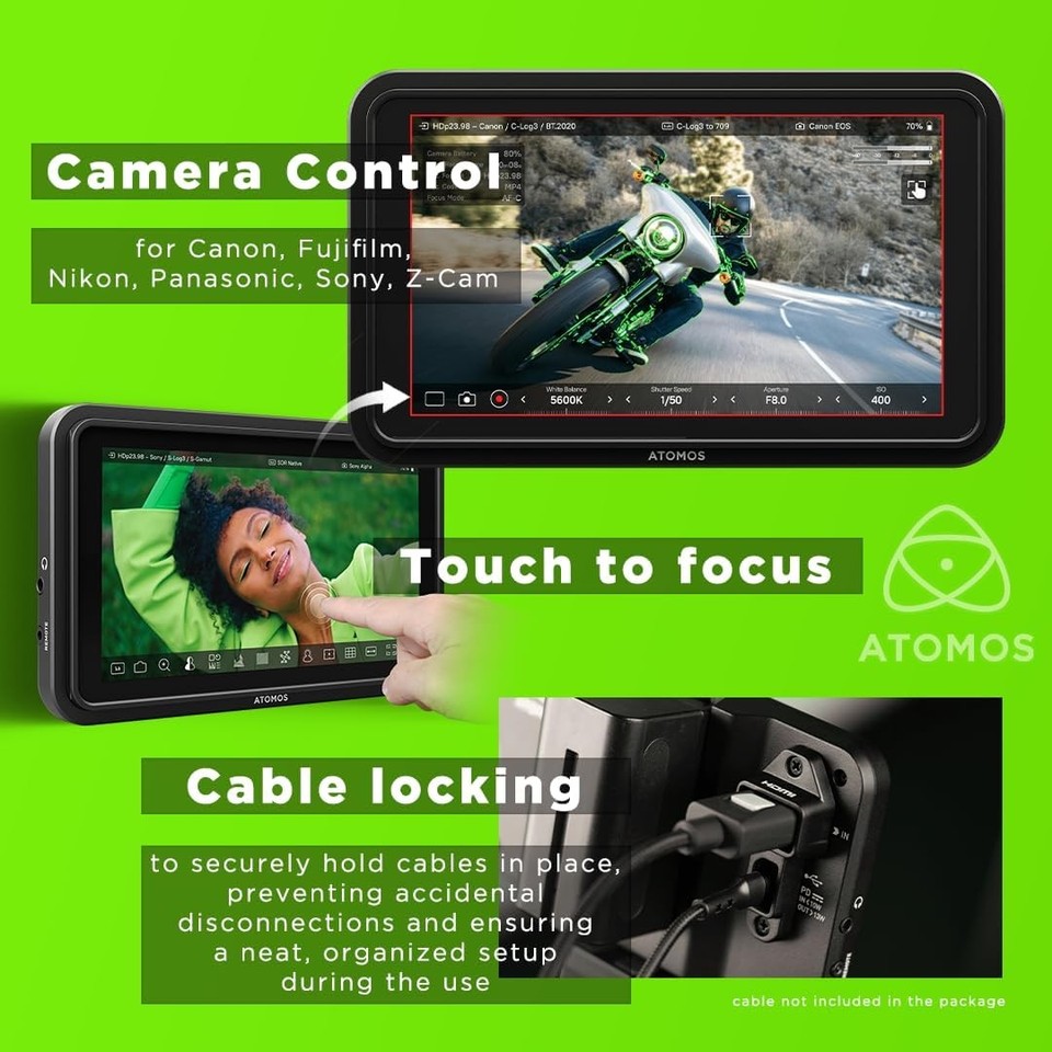 Atomos Shinobi II Lightweight HDMI 4K Camera Monitor w/ HDR Touchscreen ...