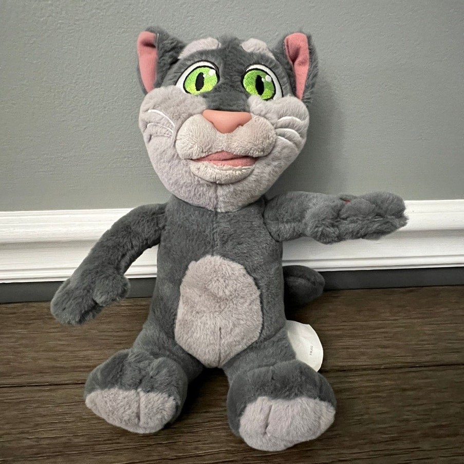 Talking Tom & Friends 10 Inch Tom Plush Toy with Interactive Talk Back ...