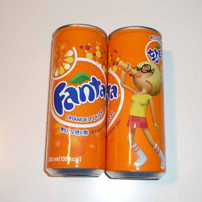 FANTA can SOUTH KOREA tall 250ml FANTA Orange NEW Design 2011 Display ...