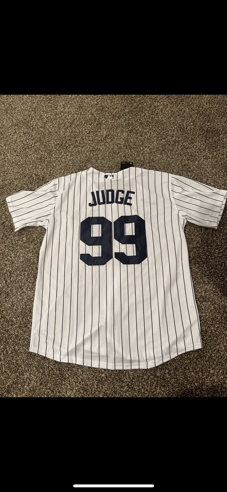 Aaron Judge Jersey #99 Mens Pinstripe Large New | eBay