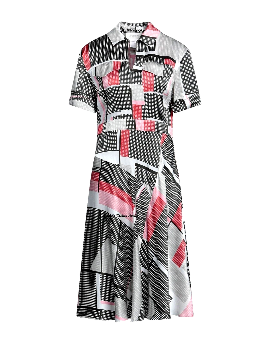 RRP €1239🌟 Sportmax by MAX MARA SILK Satin Dress Usa6_ RRP €1239🌟 Sportmax by MAX MARA SILK Satin Dress Usa6_