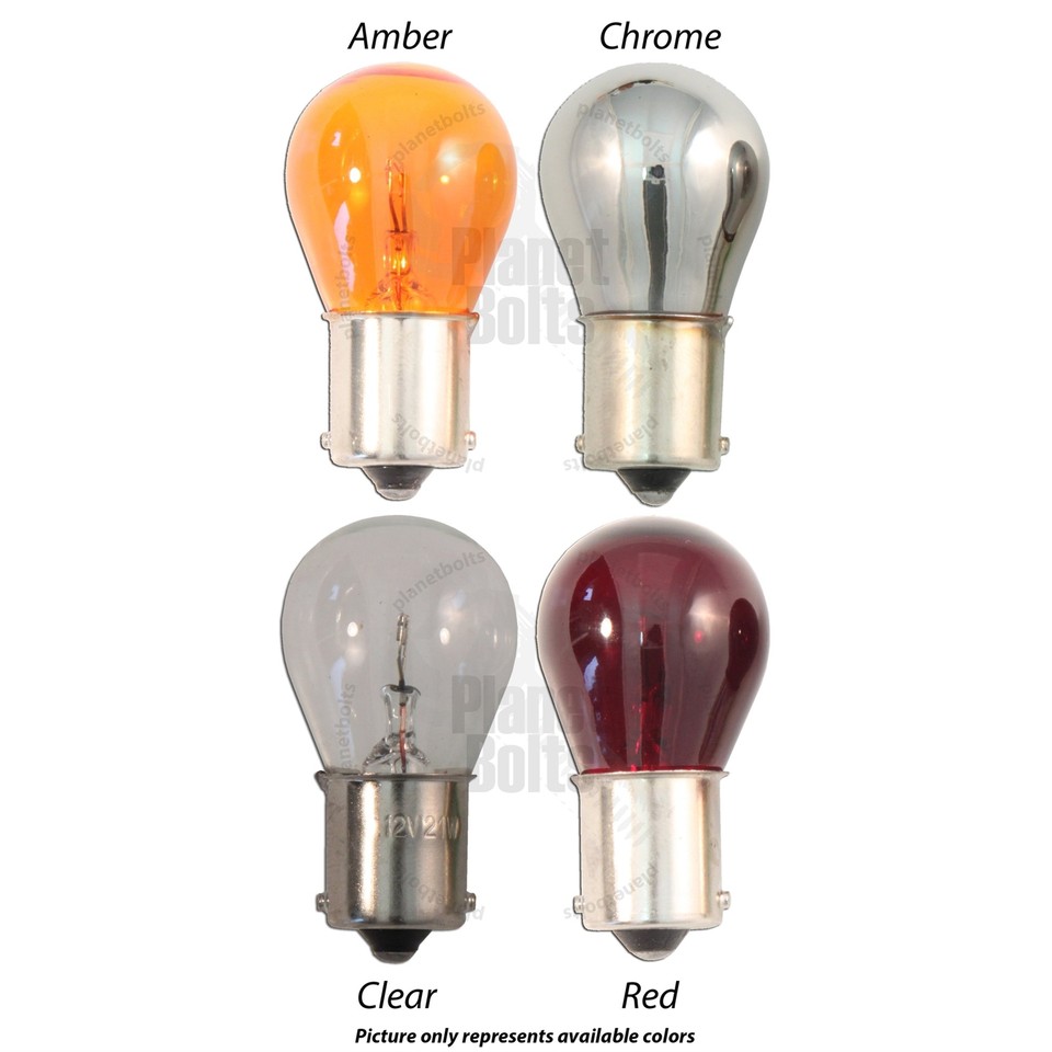 Red 4x Light Bulb Turn Signal Blinker Single Filament Glass 1156 BA15S ...