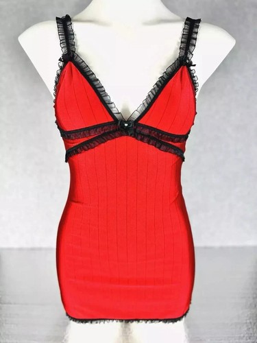 Body Zone Satin Lingerie Womens Small Ruby Triangle Bralette Romantic ...