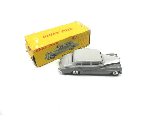 VINTAGE ANTIQUE DINKY TOYS #150 ROLLS ROYCE SILVER WRAITH IN BOX VERY ...