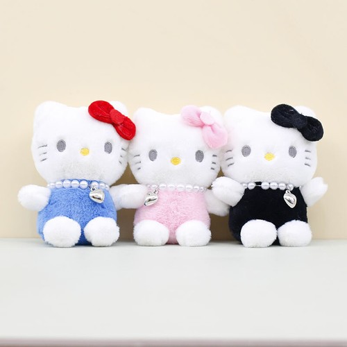 Soft Blue Hello Kitty Keychain Plush 13cm Cute Cat Bapa Accessory | eBay