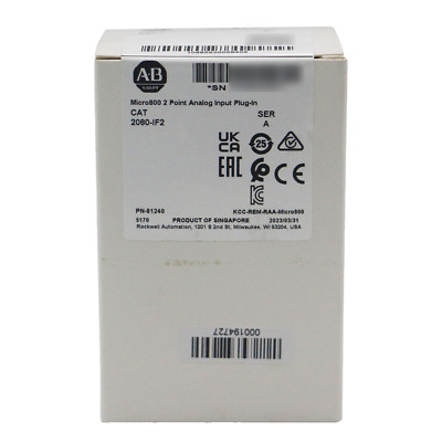 New 2080-IF2 Allen-Bradley 2080IF2 Micro800 2 Point Analog Input Plug ...