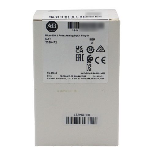 New 2080-IF2 Allen-Bradley 2080IF2 Micro800 2 Point Analog Input Plug ...