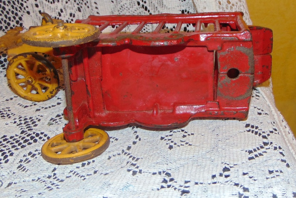 VINTAGE CAST IRON 2-HORSE DRAWN CALLIOPE CIRCUS WAGON W/DRIVER GOOD ...