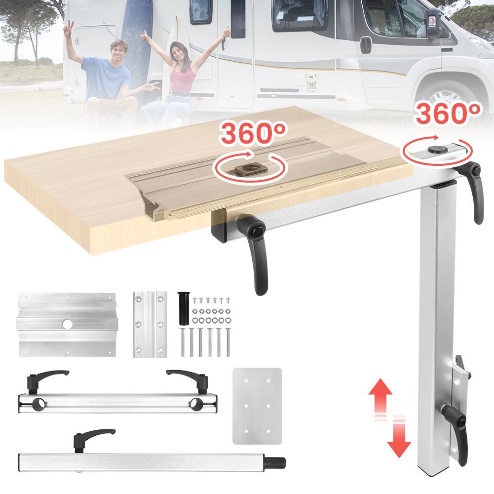 Fully Adjustable Table Leg Bracket 360 Swivel Lagun style. Campervan ...