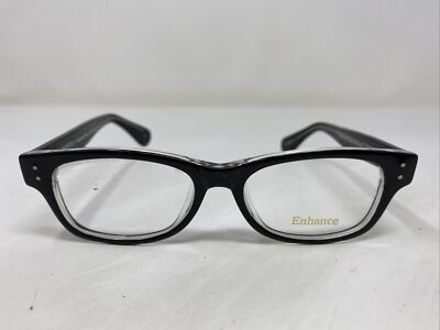 Enhance 3826 BLACK CRYSTAL 49-16-145 Plastic Full Rim Eyeglasses Frame ...