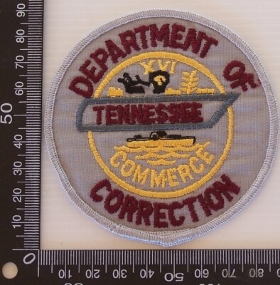 VINTAGE TENNESSEE DEPT OF CORRECTION EMBROIDERED PATCH WOVEN CLOTH SEW ...
