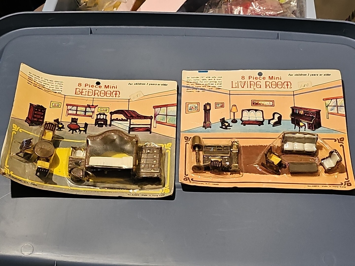 Lot Of 2 Shackman Dollhouse Miniature Tiny Plastic 8 Piece Sets | eBay