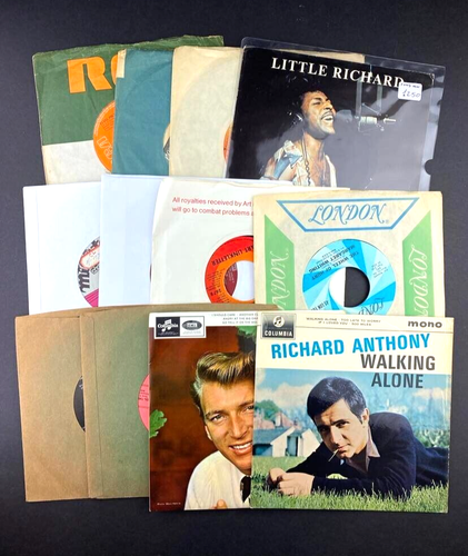 Lot of 12 - US & British UK Singles Imports OLDIES 7" 45-RPM Record ...