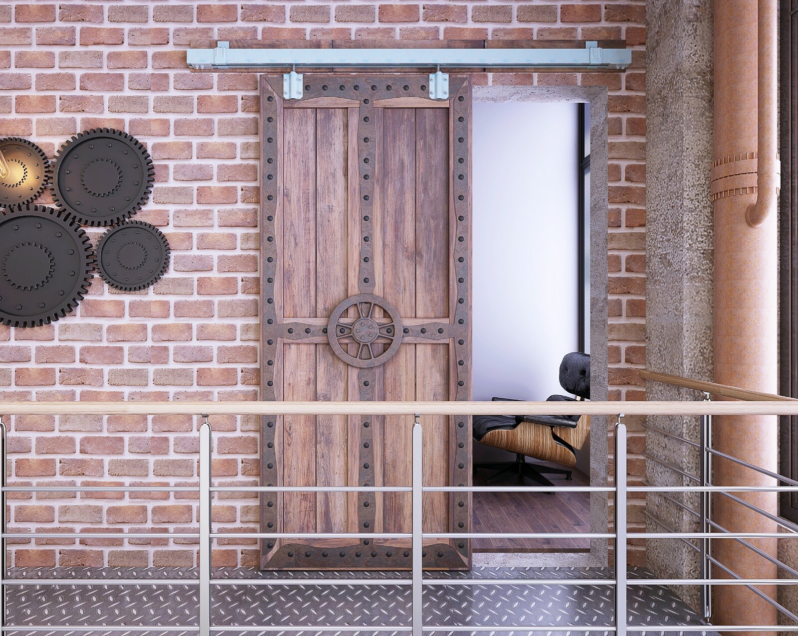 DIYHD Raw Material Galvanized Box Track Sliding Barn Door Track ...