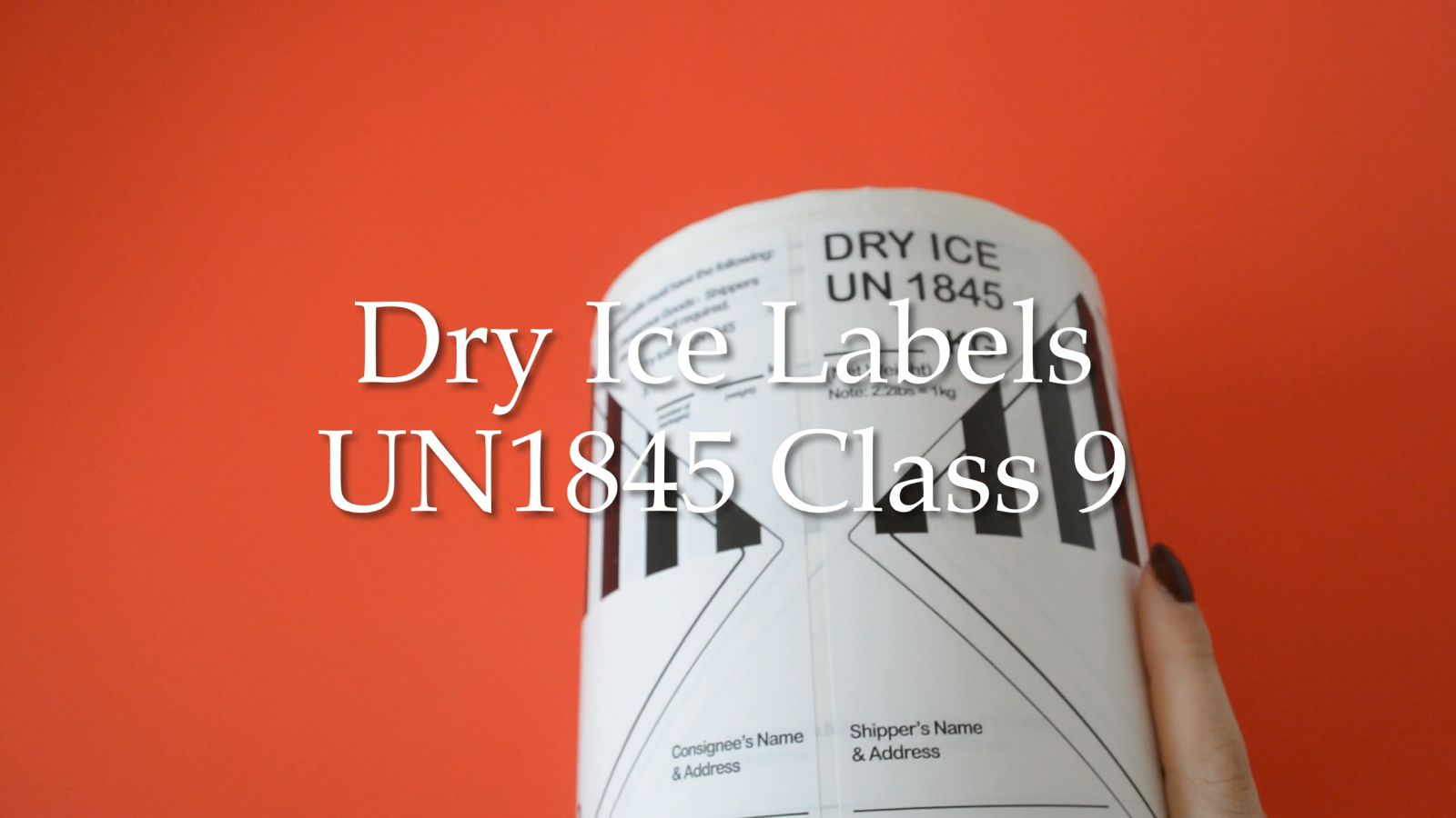 Dry Ice UN1845 DOT Hazmat Class 9 Shipping Labels | 6" Square - 500 ...