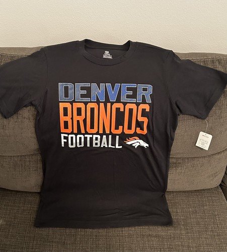 NFL Team Apparel Denver Broncos Football Black T-Shirt Youth Sz M ( 10 ...