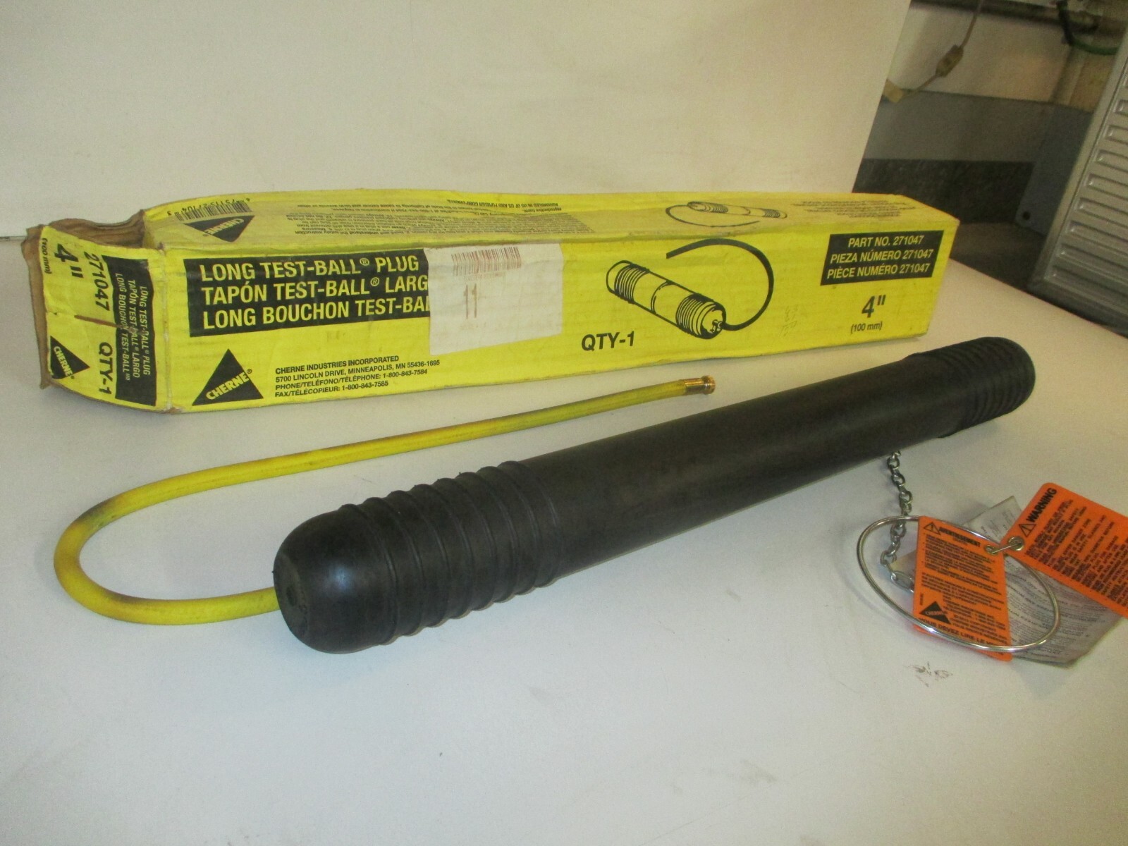 New Cherne 271047 Long Test-Ball 4-Inch Plug,Tampon Test_Ball | eBay